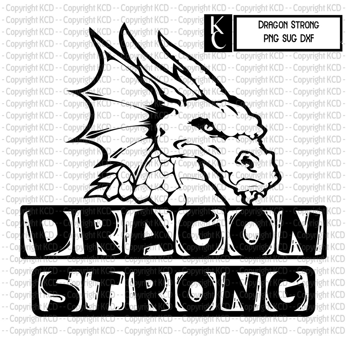 Dragon Strong SVG DXF PNG Shirt Mascot Design - Etsy