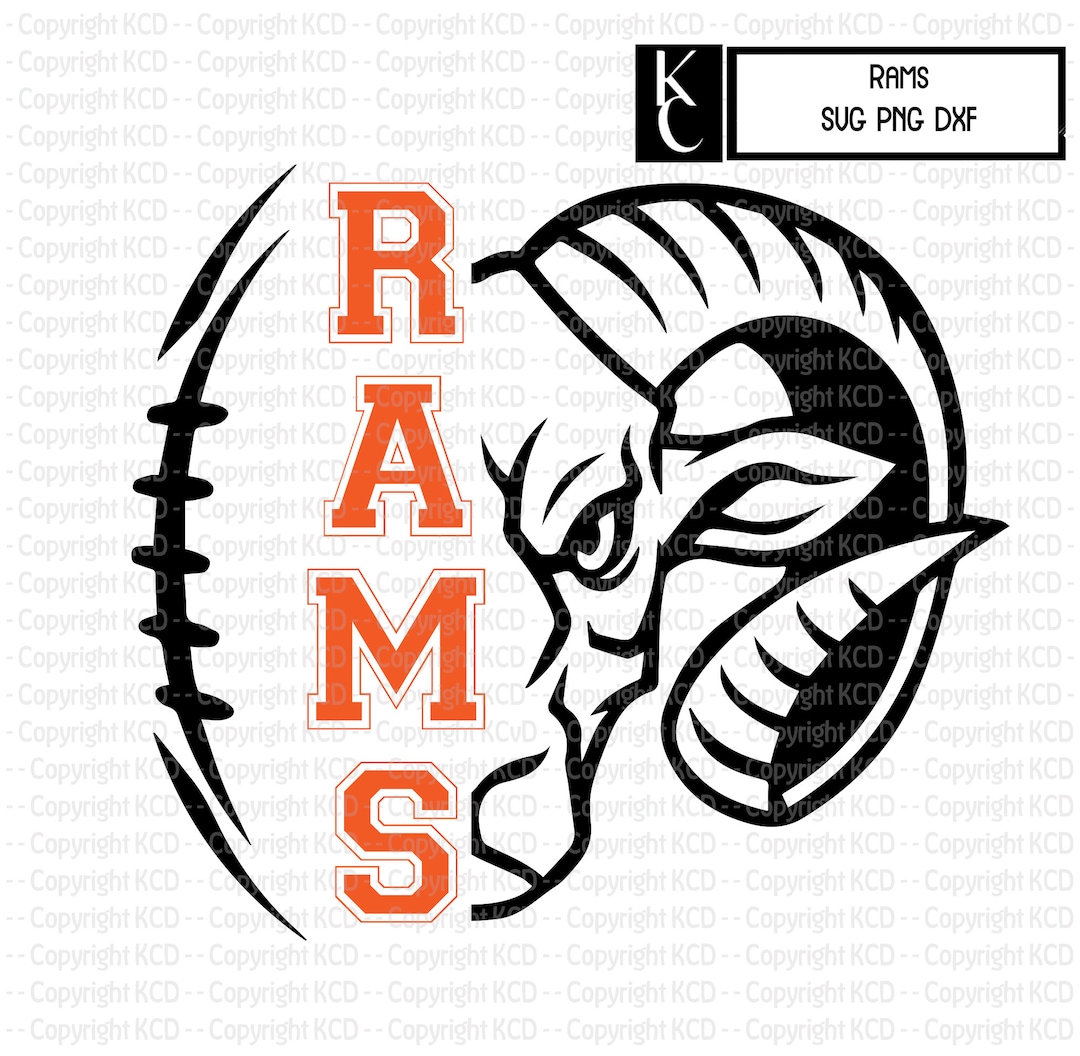Rams Football SVG PNG DXF Shirt Design - Etsy