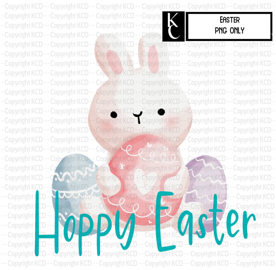 Hoppy Easter PNG - Transparent File - Digital File Only - Etsy