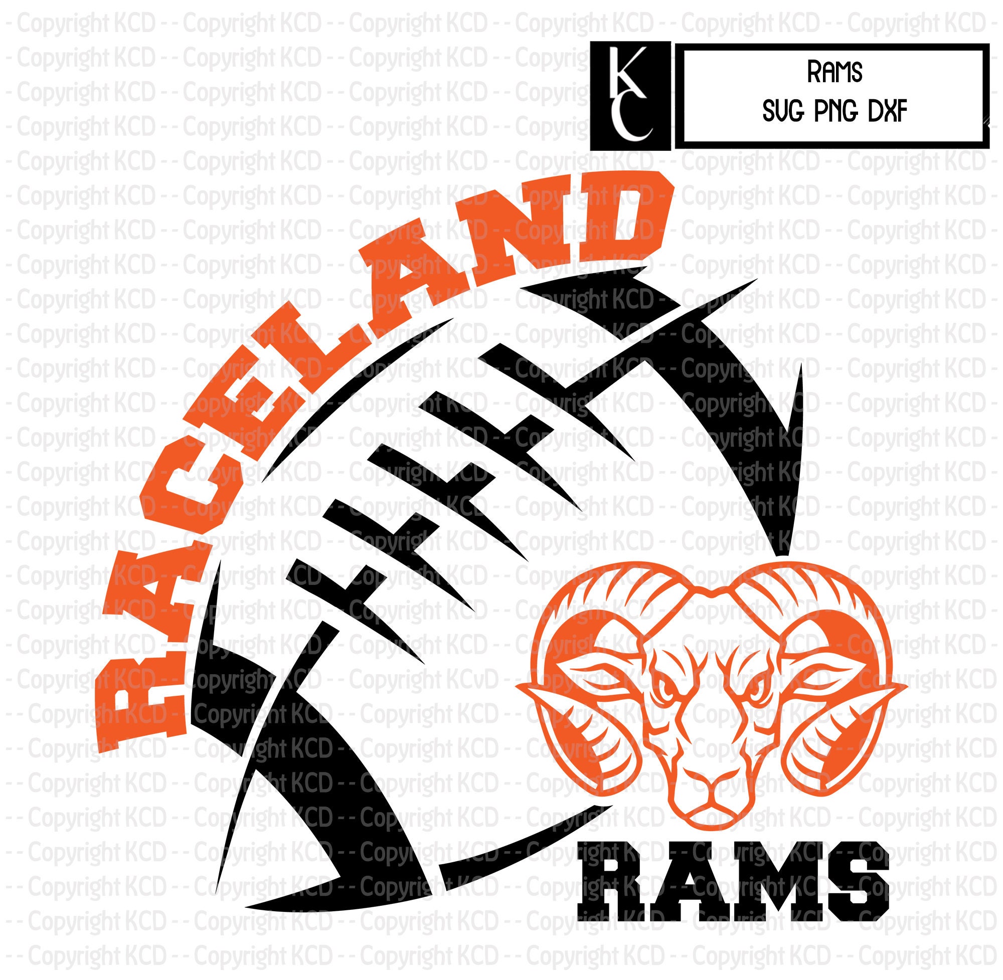 Raceland Rams SVG DXF PNG Diseño de camiseta - Etsy España