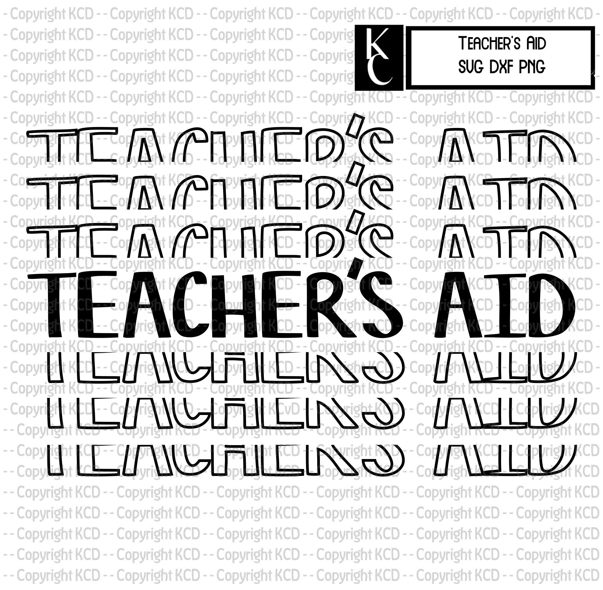 Teacher' Aid SVG DXF PNG - Etsy