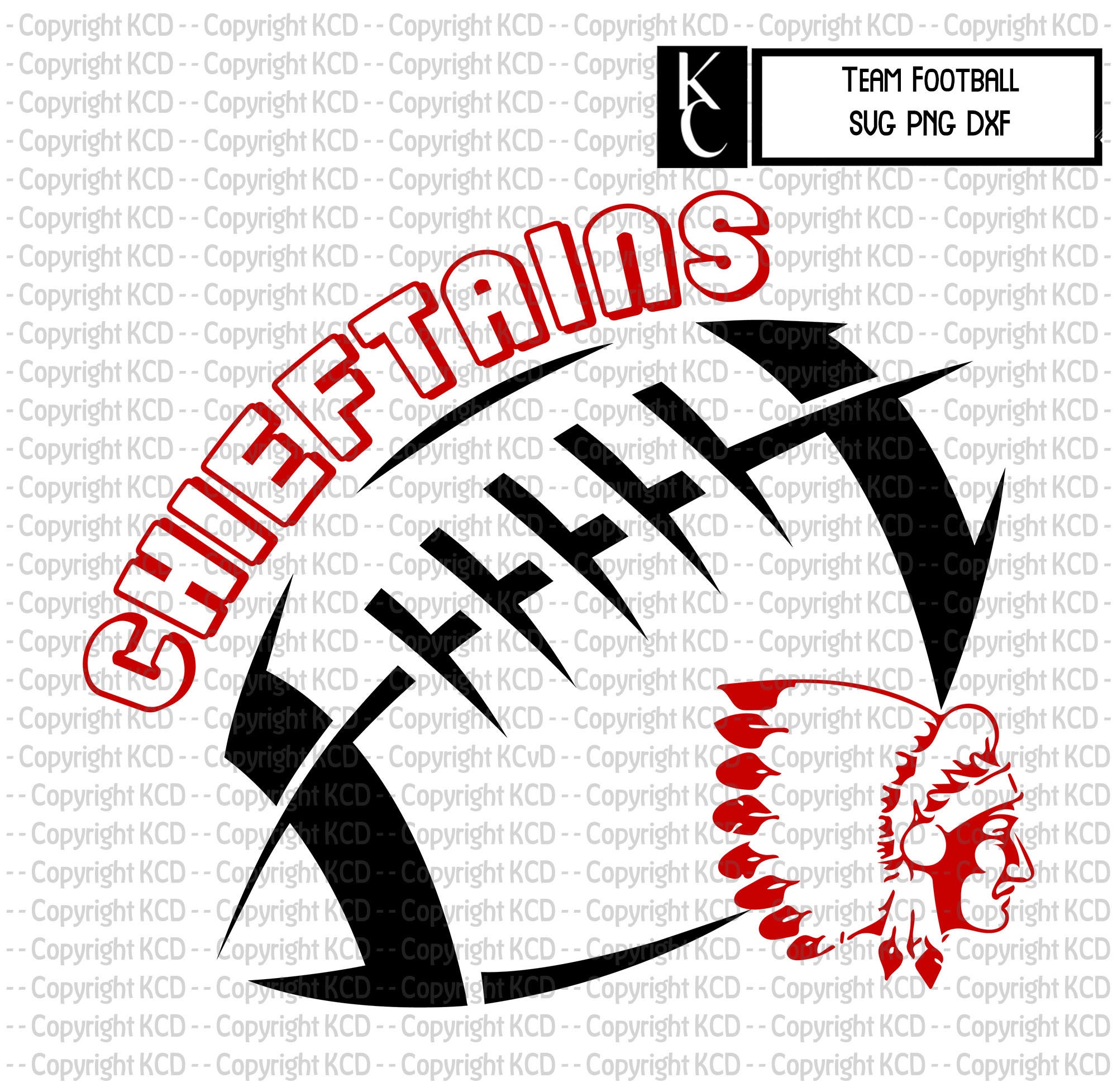 Chieftain Football SVG Cut File Sublimation T Shirt Graphic - Etsy