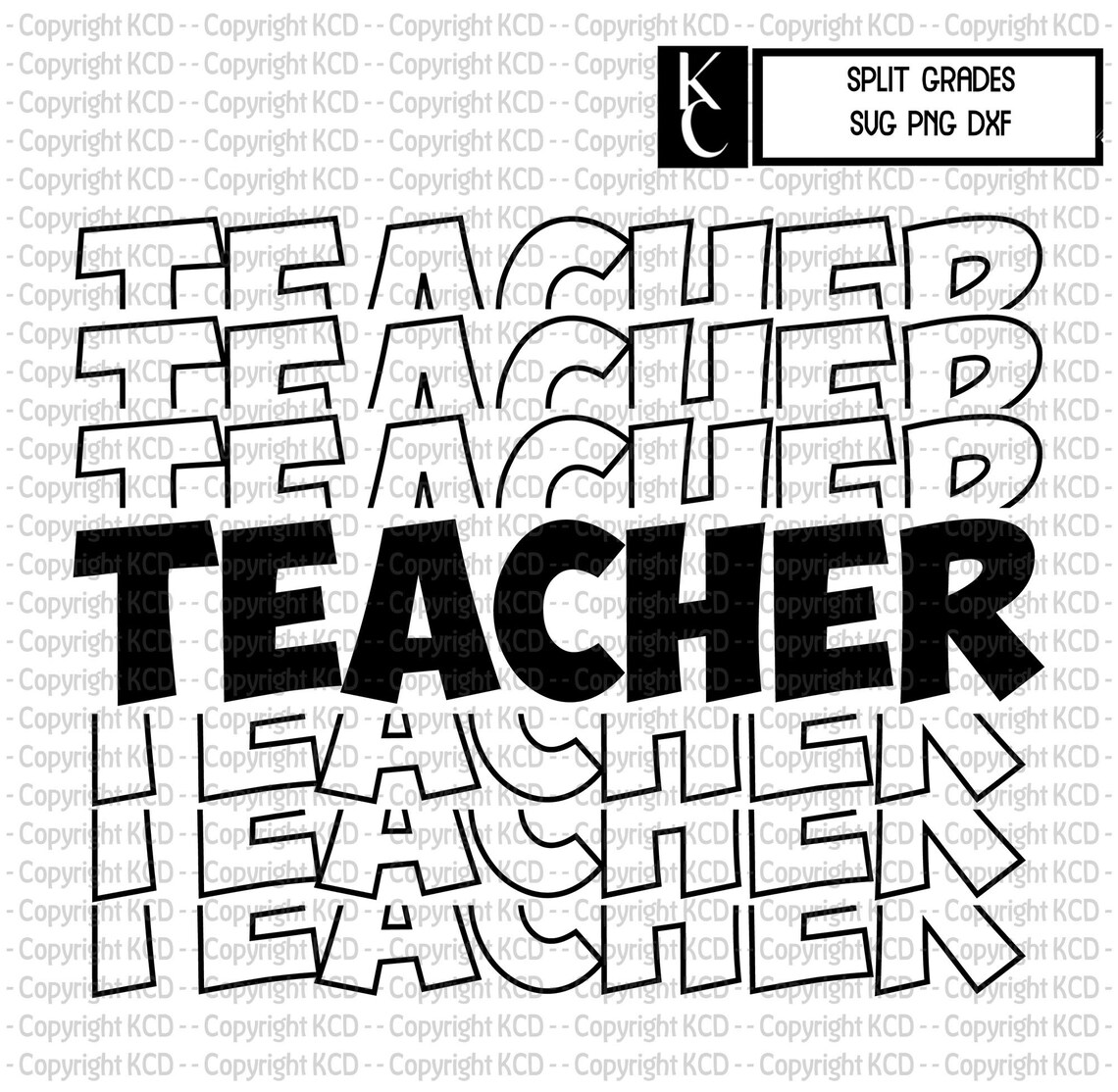 Back to School TEACHER Svg Split Words - Etsy