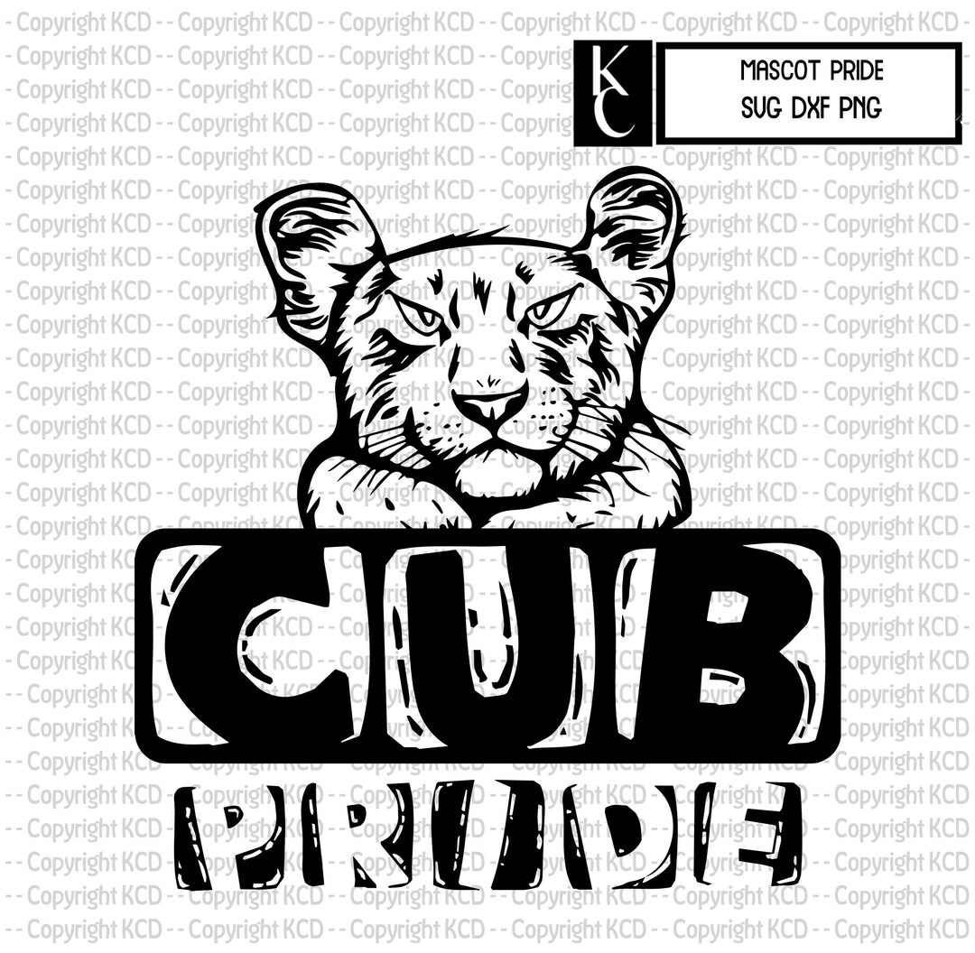 Cub Pride SVG DXF PNG Mascot Pride Shirt Design - Etsy