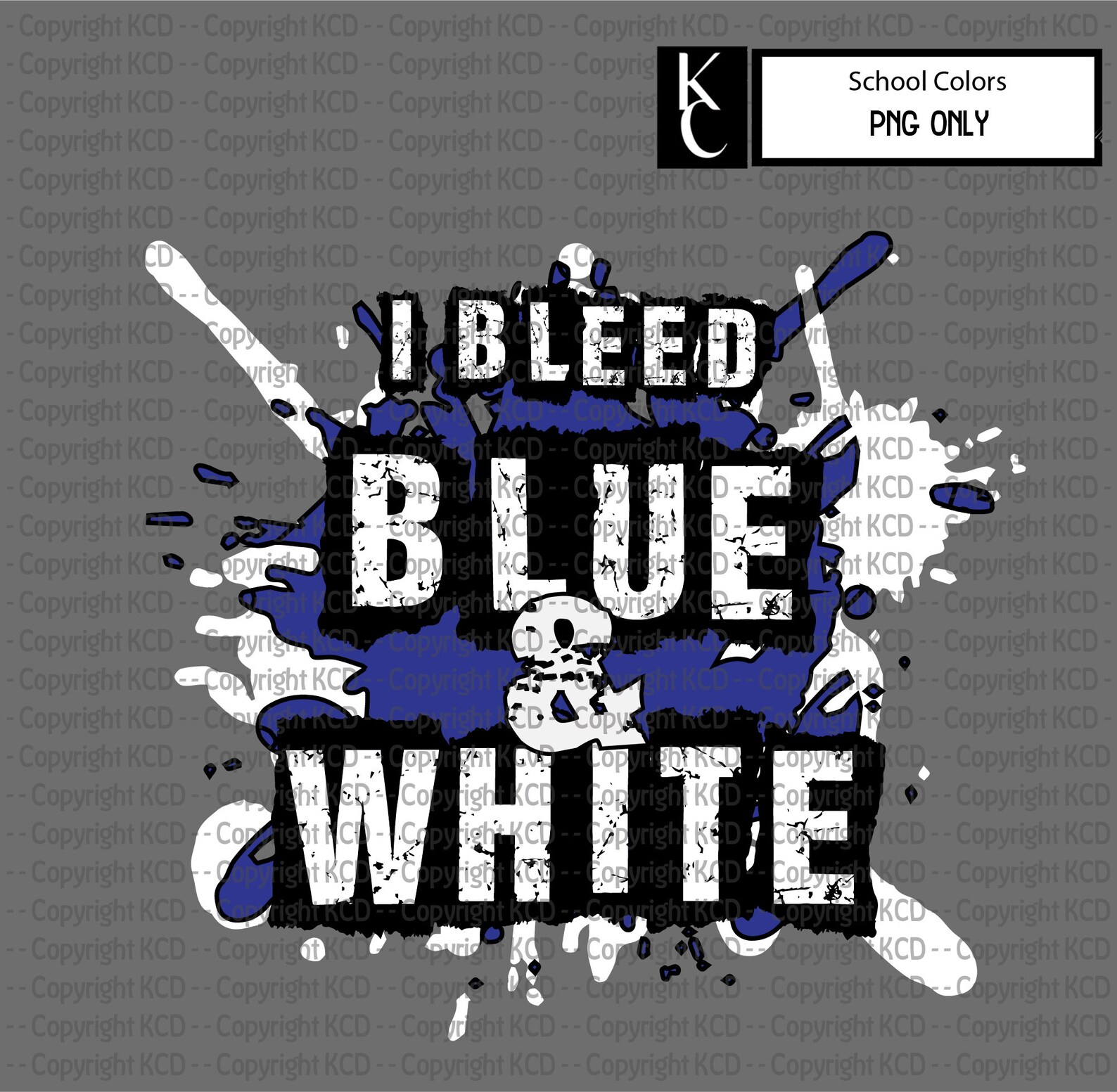 I Bleed Blue and White PNG for Shirts - Etsy