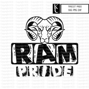 Ram Pride SVG DXF PNG Mascot Tee Design - Etsy