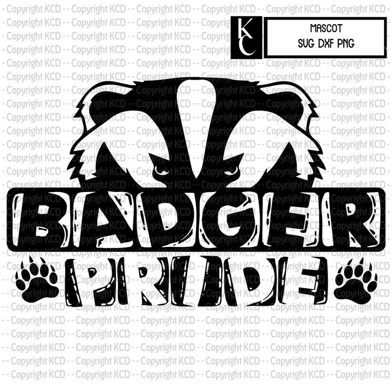 Badger Pride SCG DXF PNG - Mascot Shirt Design - Etsy