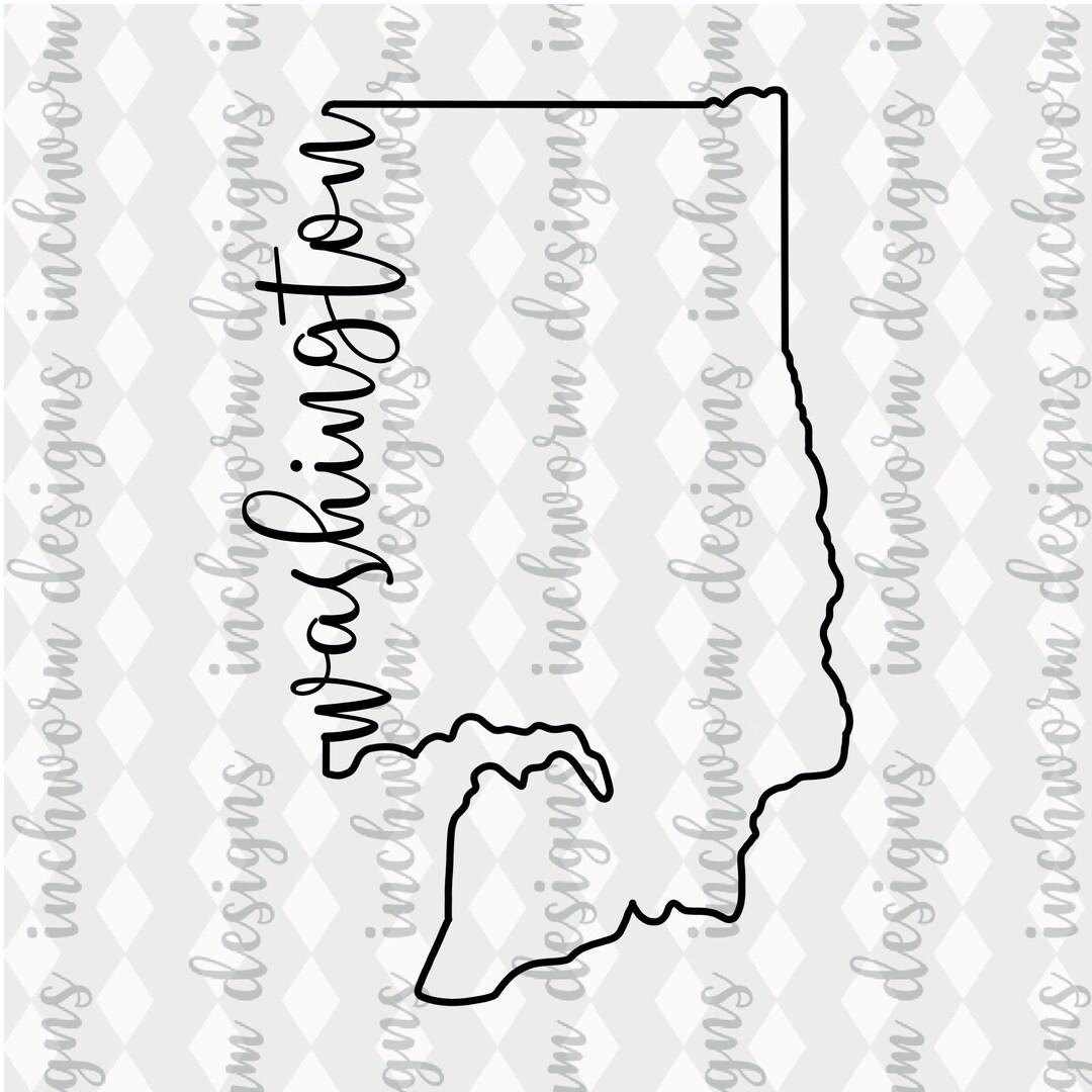 Washington State SVG, State SVG, Font SVG, T-shirt Design, Tumbler ...