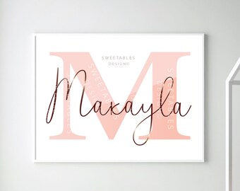 Makayla Pink Name - Etsy