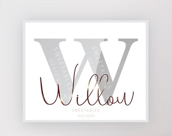 Willow Name Art - Etsy