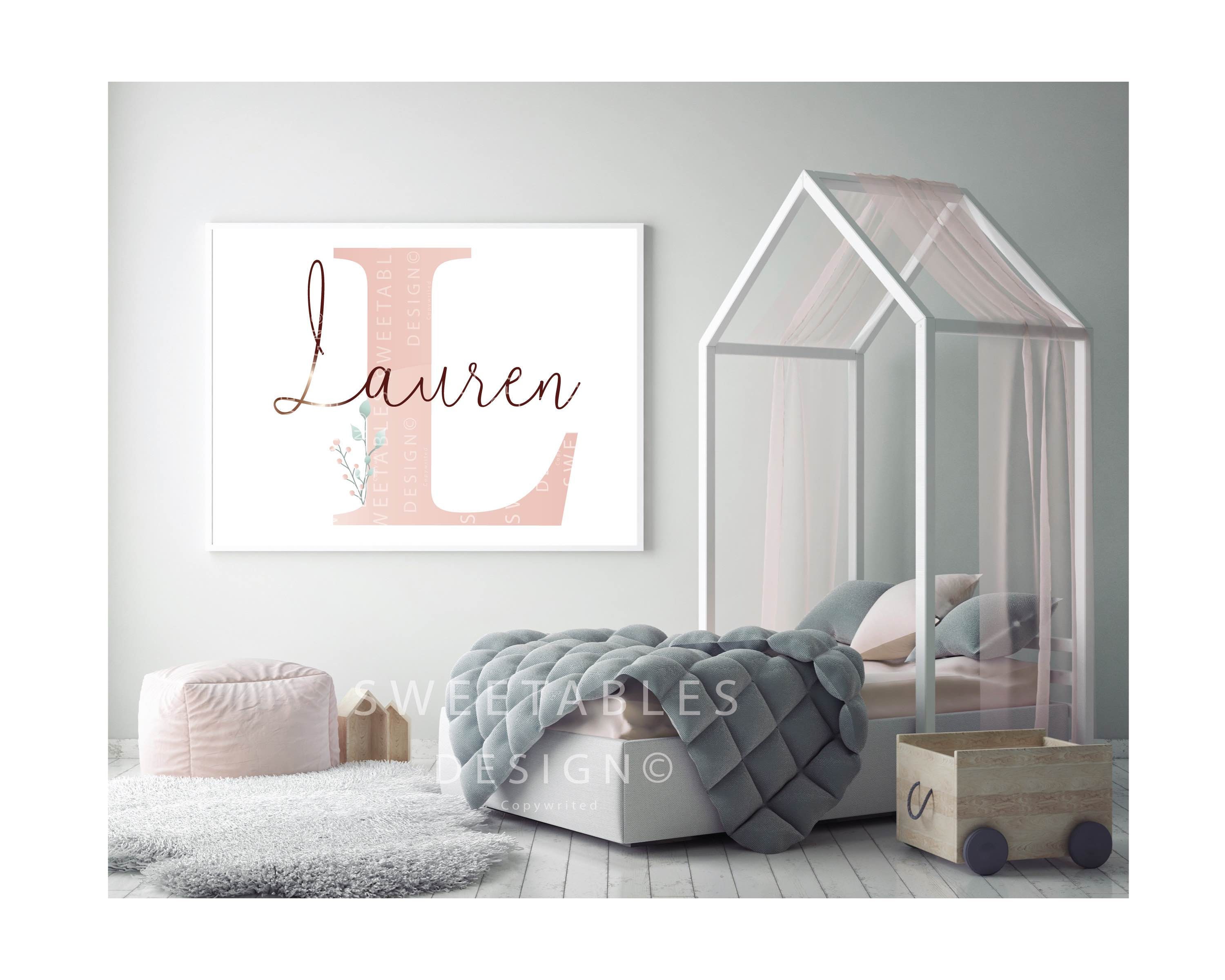 Lauren Name Printable Floral Printable Nature Theme - Etsy