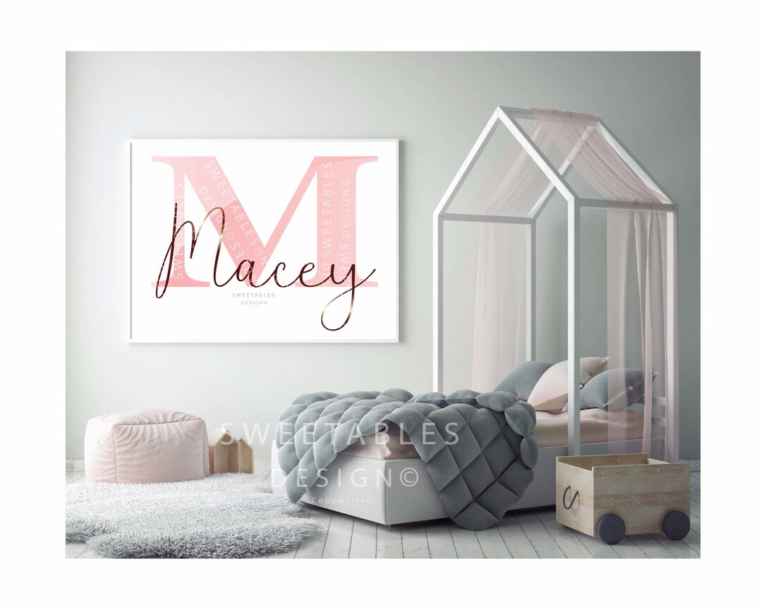 Macey Name Printable Bedroom Playroom Nursery Wall Art - Etsy