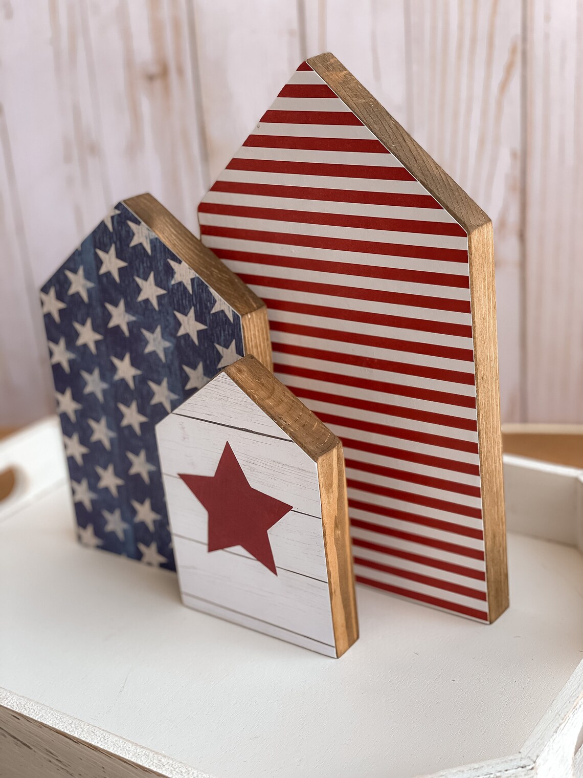 Patriotic Wood Decor Farmhouse Patriotic America 4th of - Etsy