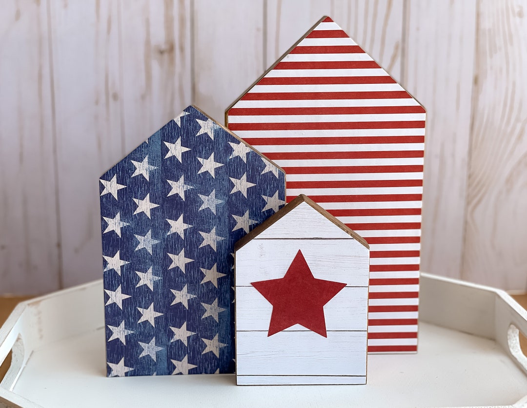 Patriotic Wood Decor, Farmhouse Patriotic, America, 4th of July - Etsy