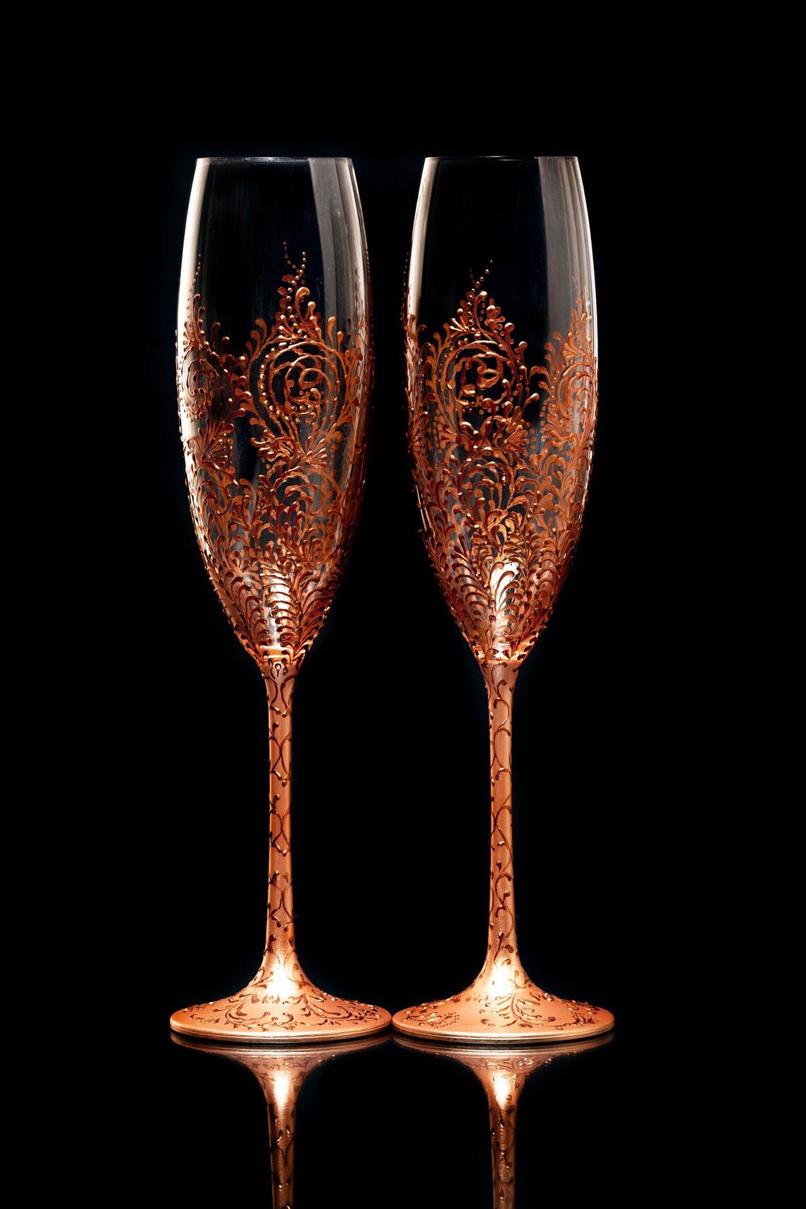 Personalized Burnt Orange Flutes Cake Server and Knife With | Etsy