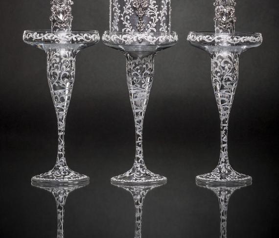 Personalized Wedding Glasses White Gold Wedding Glasses Golden | Etsy