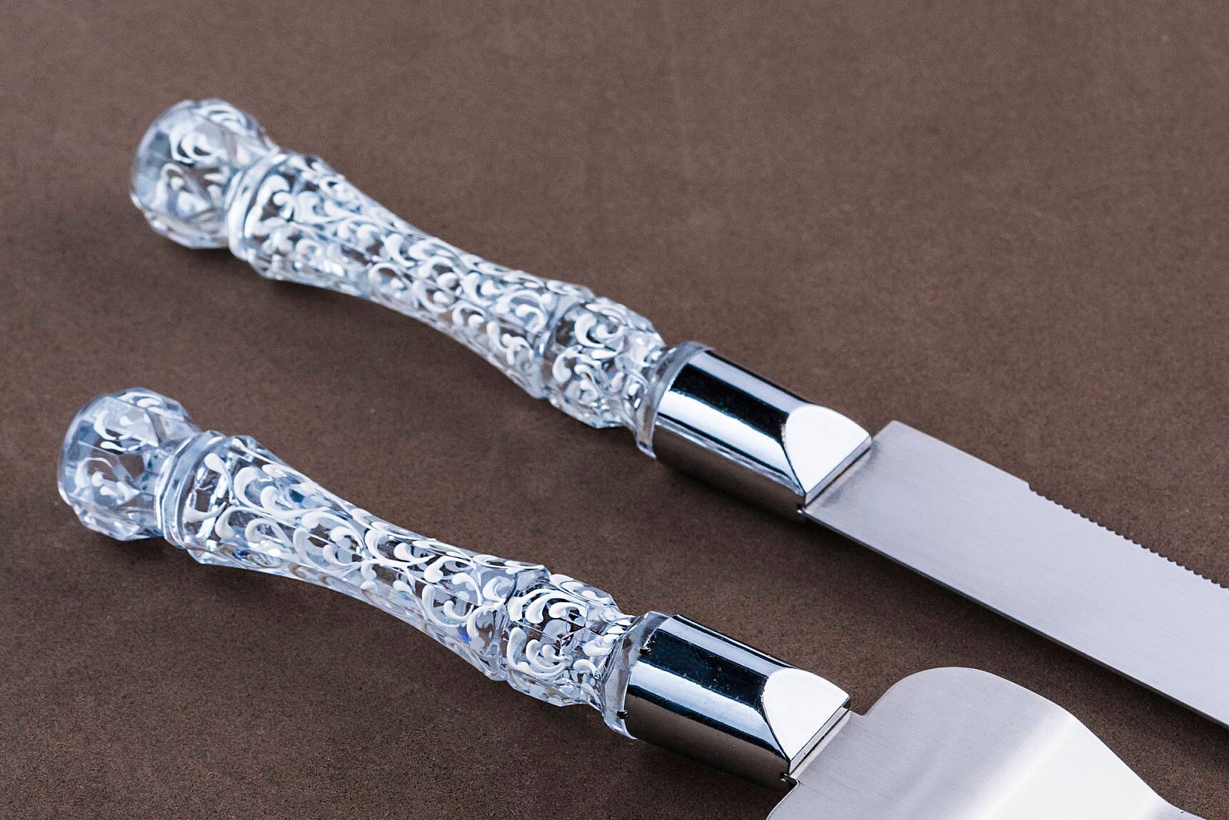 Engraved White Hand Painted Cake Server Set Table Decor - Etsy