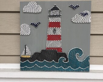 String Art Lighthouse - Etsy