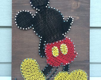 Mickey Mouse String Art - Etsy