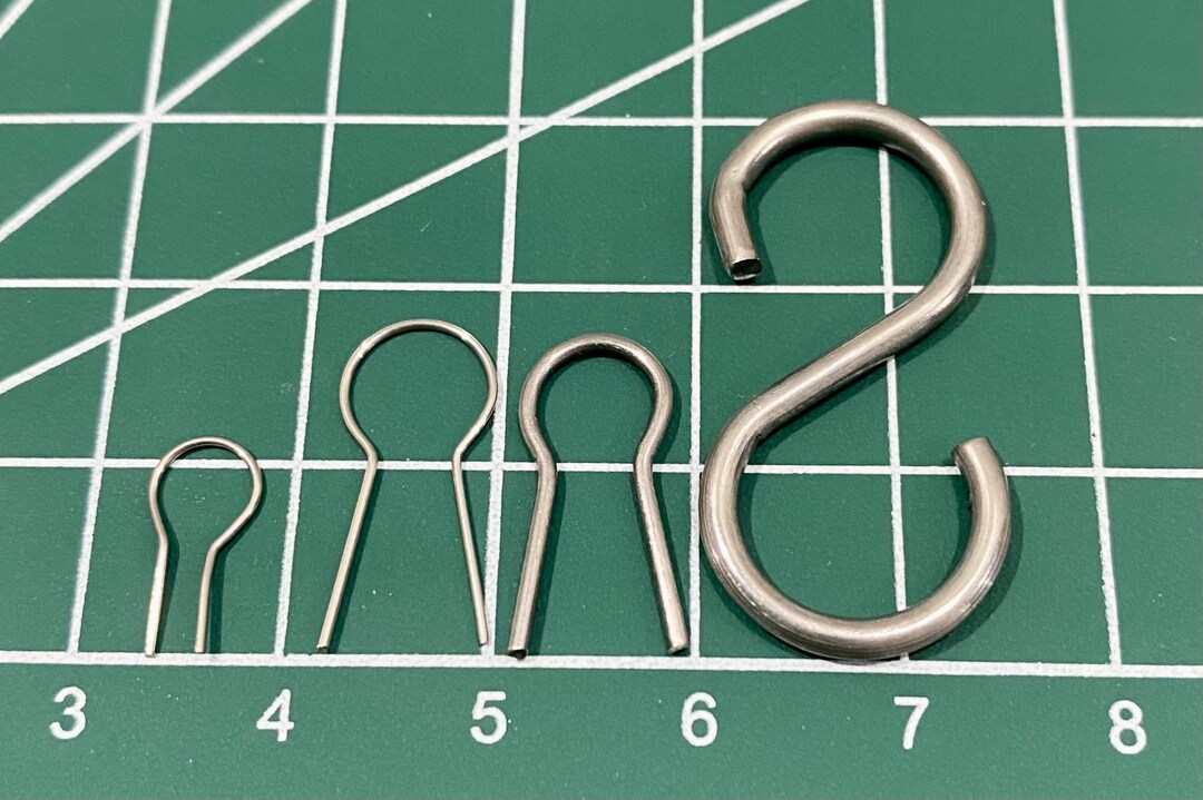25 and 50 High Temperature Tungsten Wire Jump Hooks and S Hooks for ...