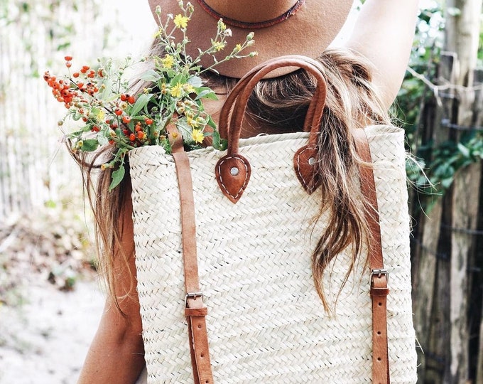 Handmade Straw Backpack - French Basket Backpack - Etsy