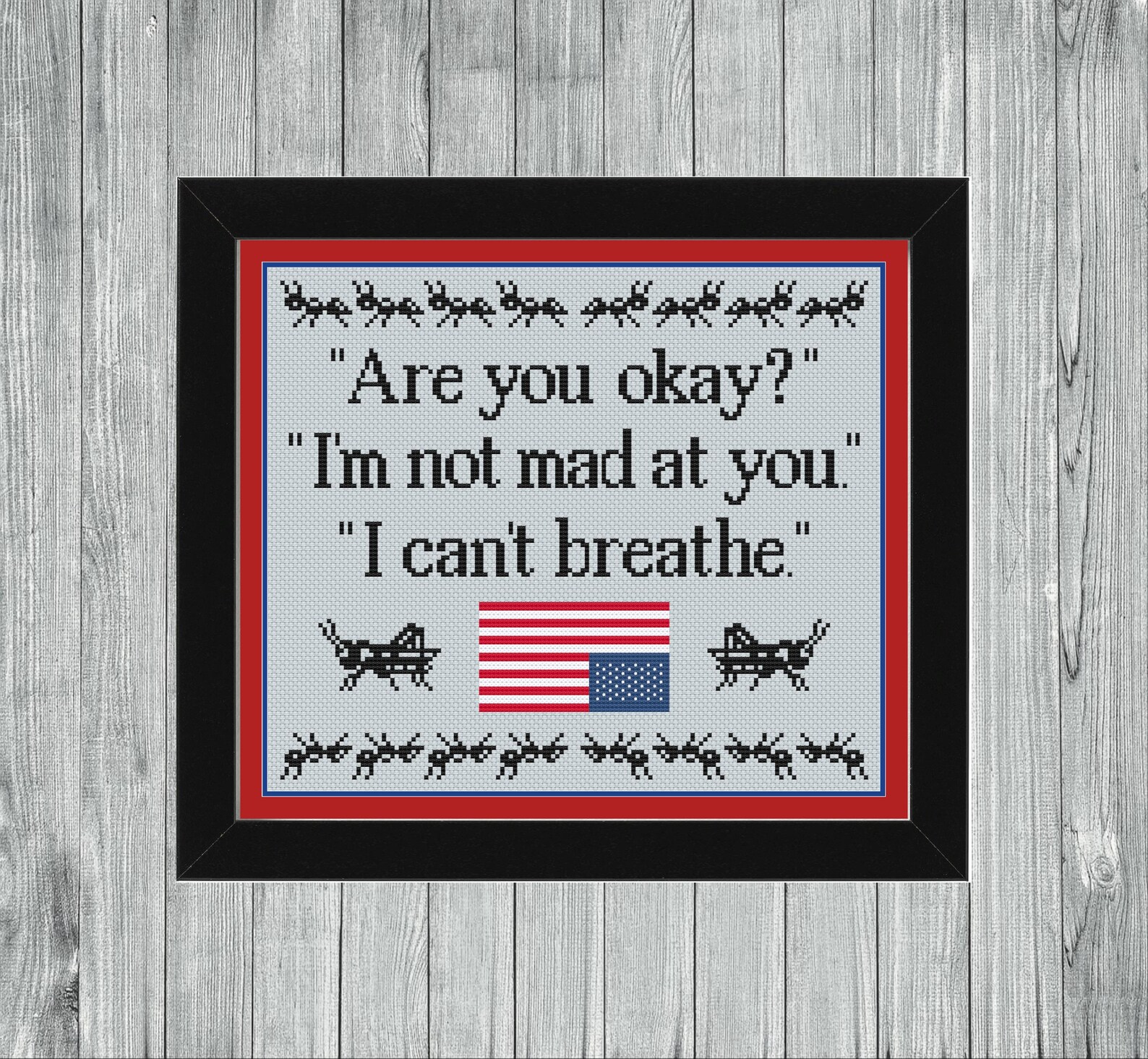 An American Anthem | Subversive Anti-ice Anti-nazi Cross Stitch Pattern ...