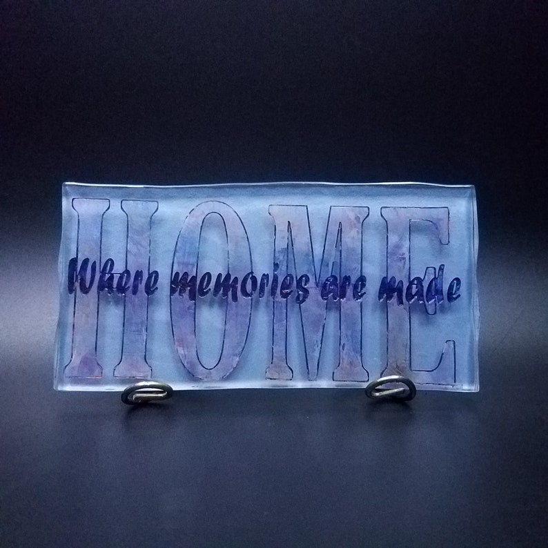 Home Where Memories Are Made Etched Glass Title 3x6 - Etsy