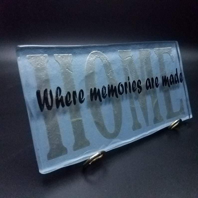 Home Where Memories Are Made Etched Glass Title 3x6 - Etsy