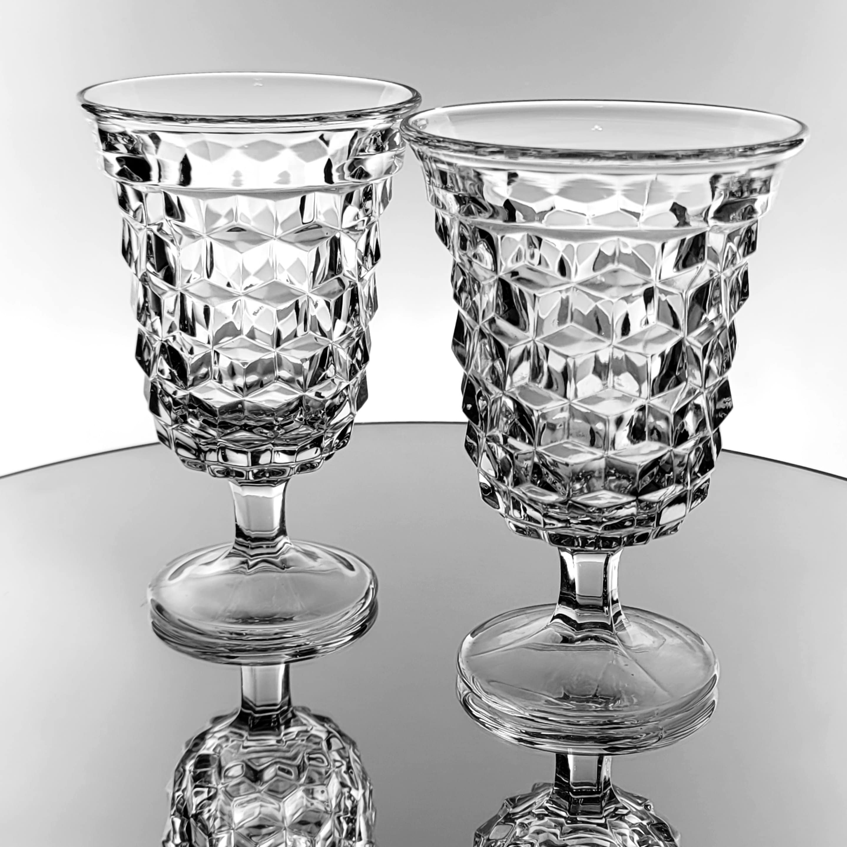 Fostoria American Clear Low Footed Water Tumblers - Etsy