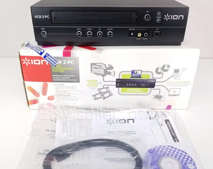 Ion Audio VCR 2 PC USB Vhs Video to Computer Converter, in Box - Etsy
