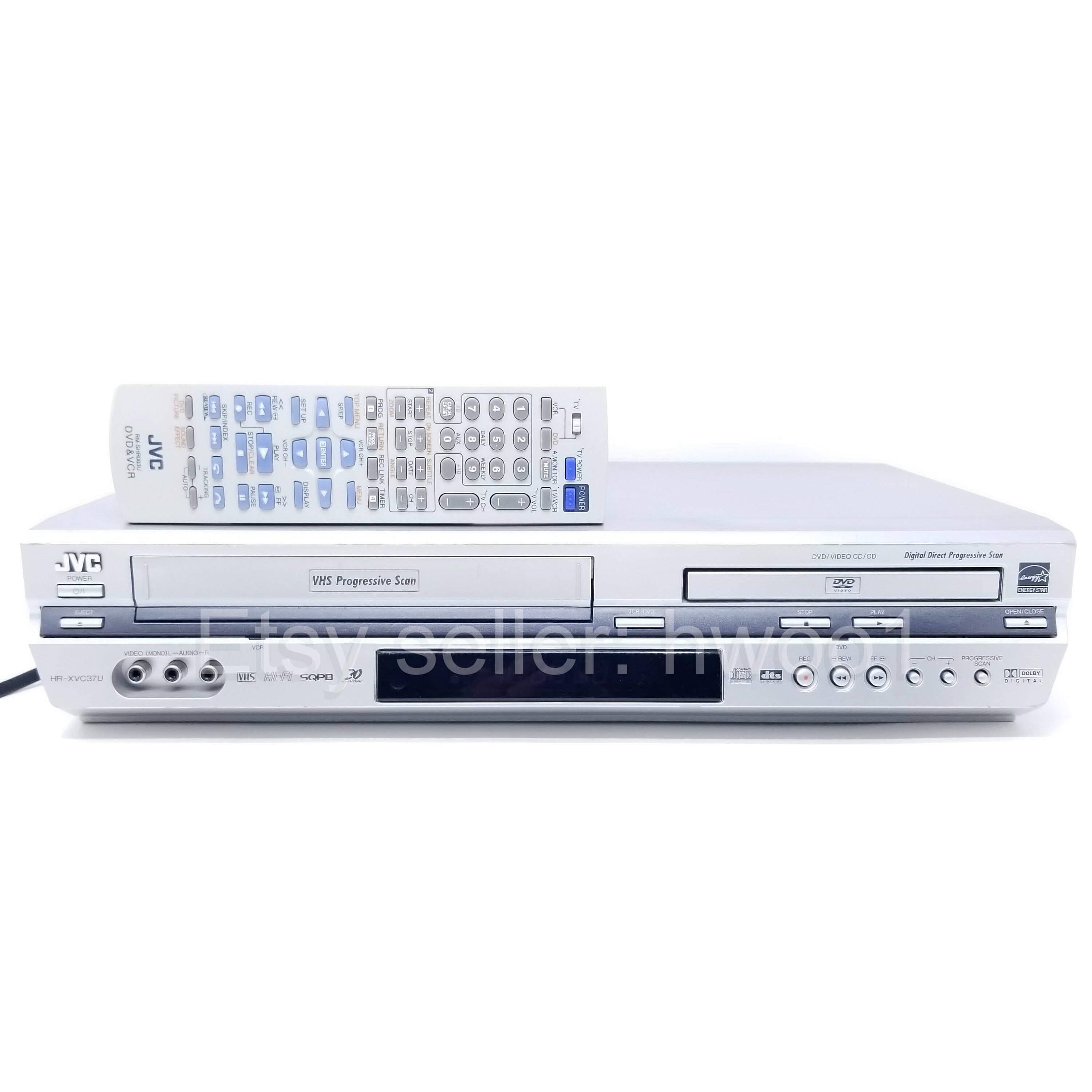 JVC Dvd VCR Combo HR-XVC37U W/ Remote, Tested, Lens & Video Heads ...