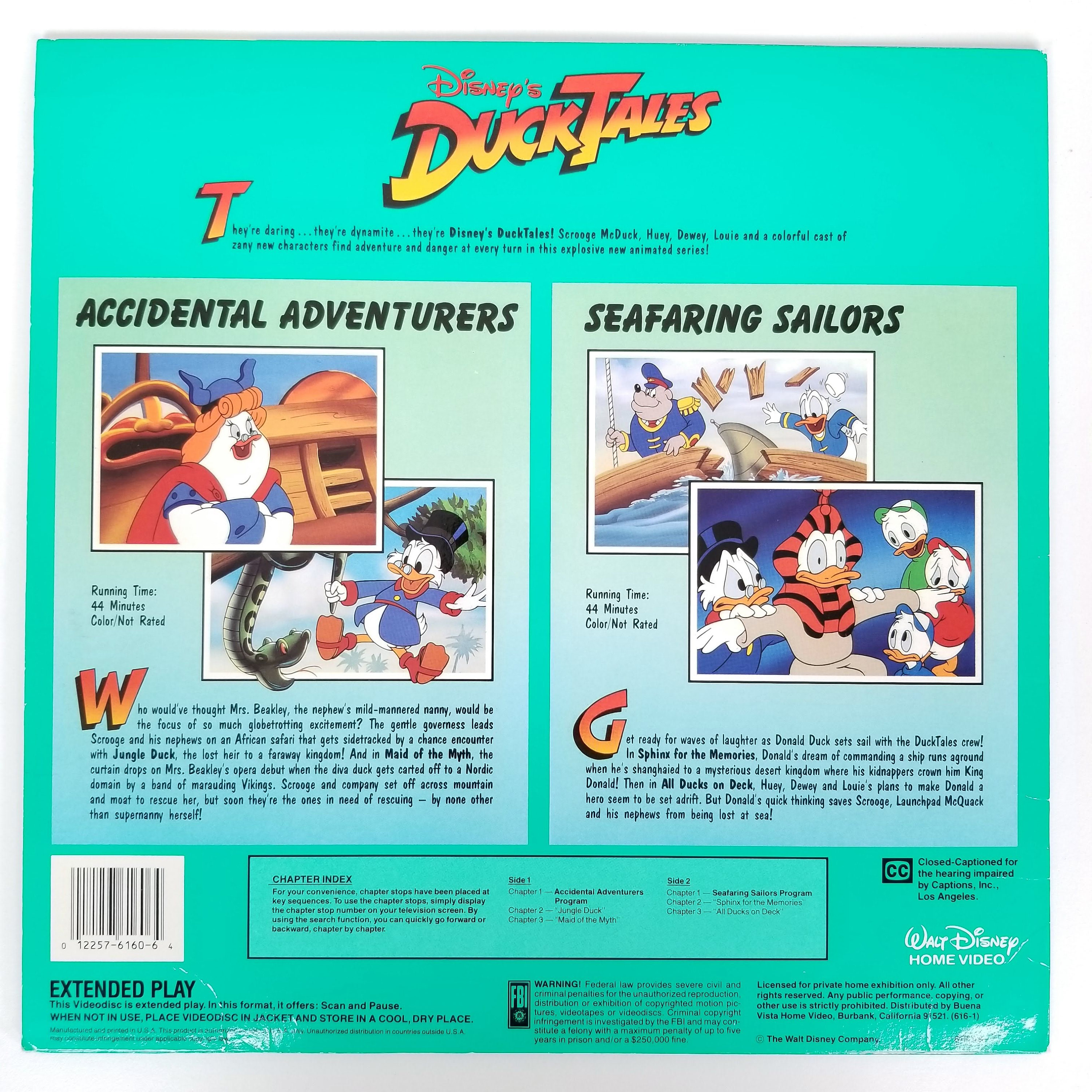 Disney Double Feature Laserdiscs: Ducktales / Chip N Dale / Song South ...