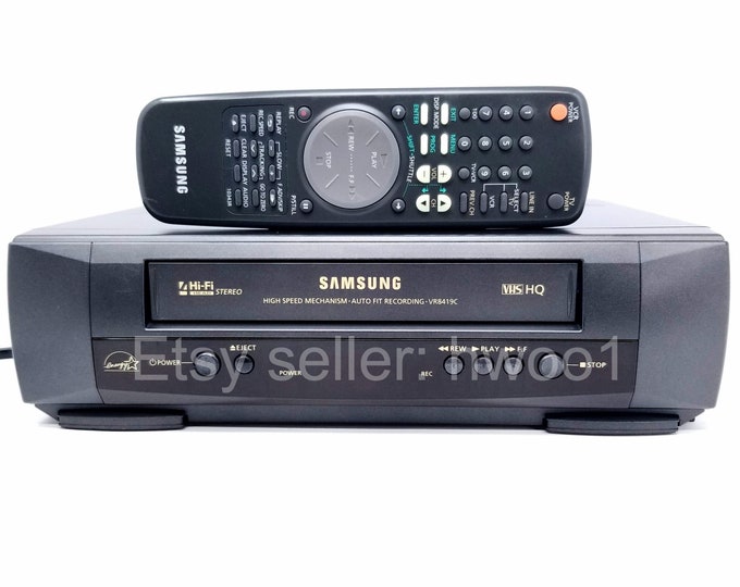 Samsung VCR VR8419C W/ Remote Tape AV Cables Tested heads - Etsy