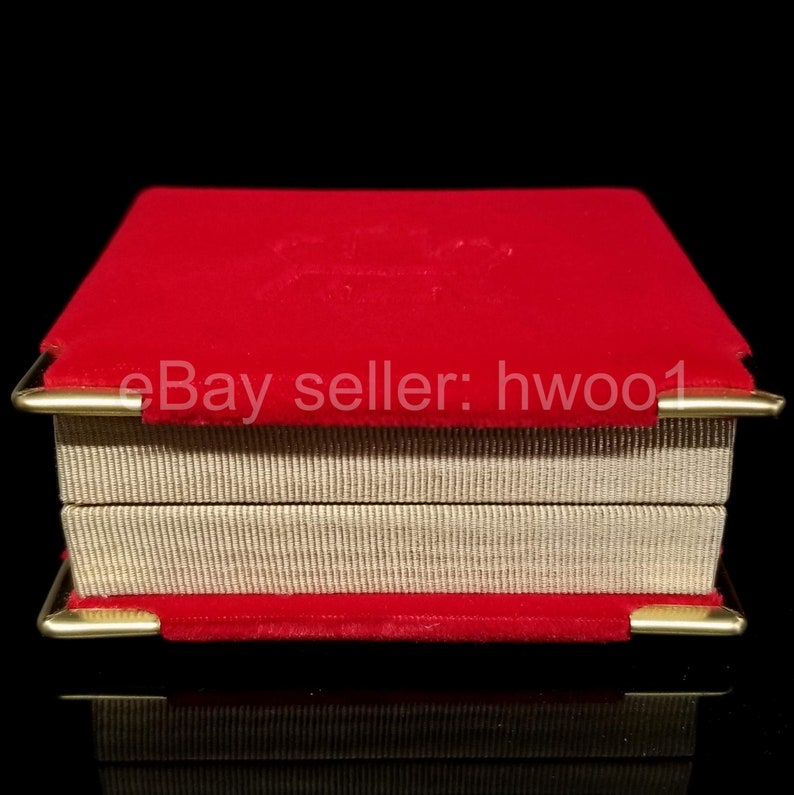 5 X EMPTY Canadian Royal Mint Red Velvet Coin Boxes Cases Lot, Lunar ...