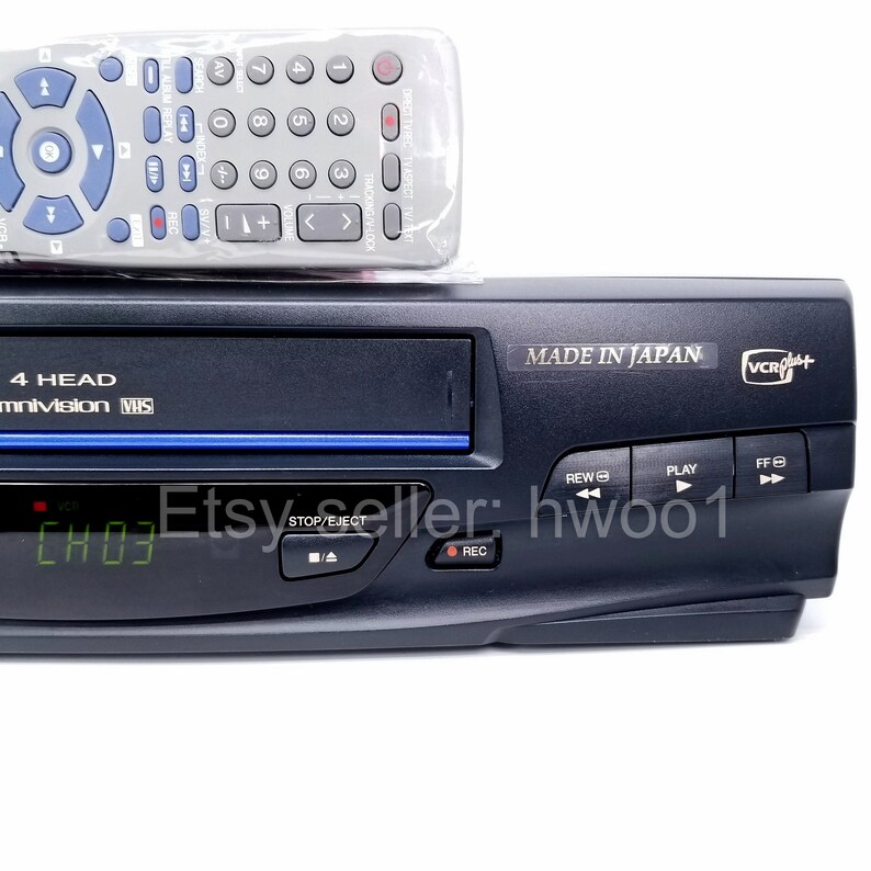 Panasonic Mono VCR PV-V4020-K W/ Remote, Tape, AV Cables, Tested ...