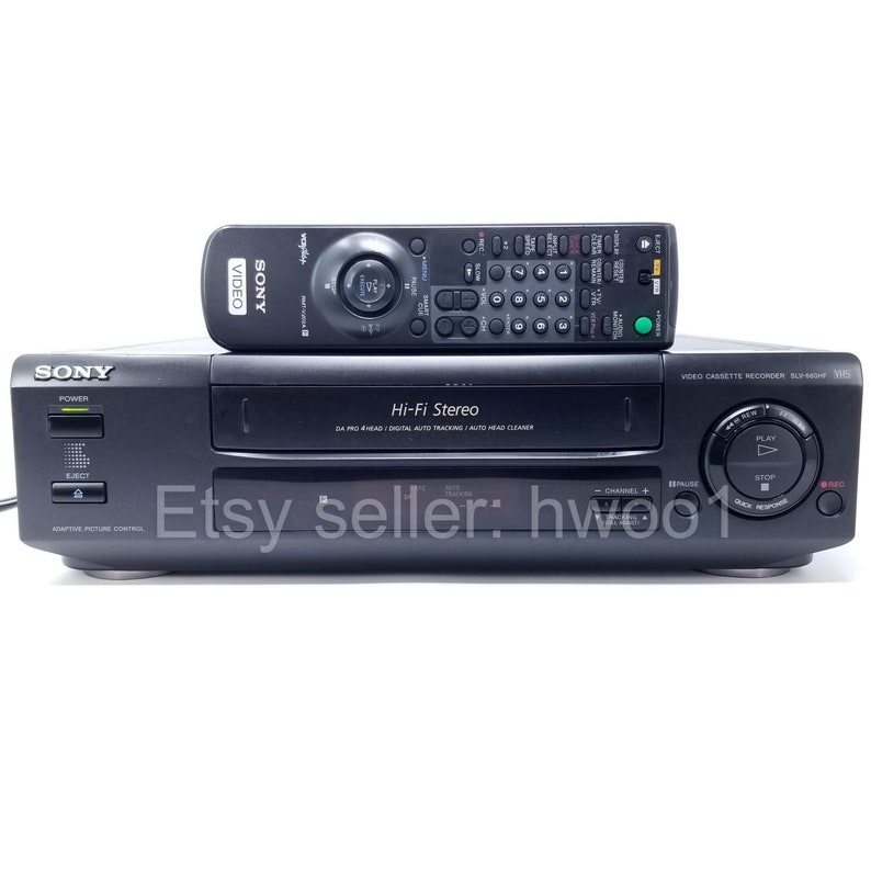 Sony VCR SLV-660HF W/ Remote, Tape, AV Cables, Tested, *heads Cleaned ...