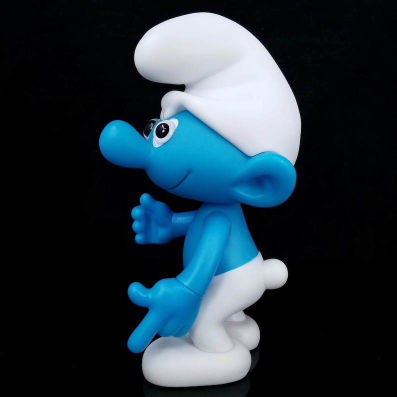 How2work 8.5 Inch Vinyl Smurf + Vintage Schleich Figures: W/ Toothbrush ...