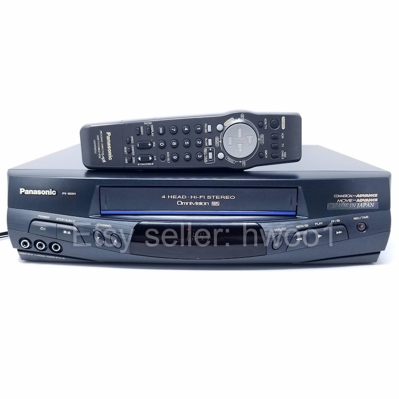 Panasonic VCR PV-8554-K W/ Remote, Tape, AV Cables, Tested, *heads ...