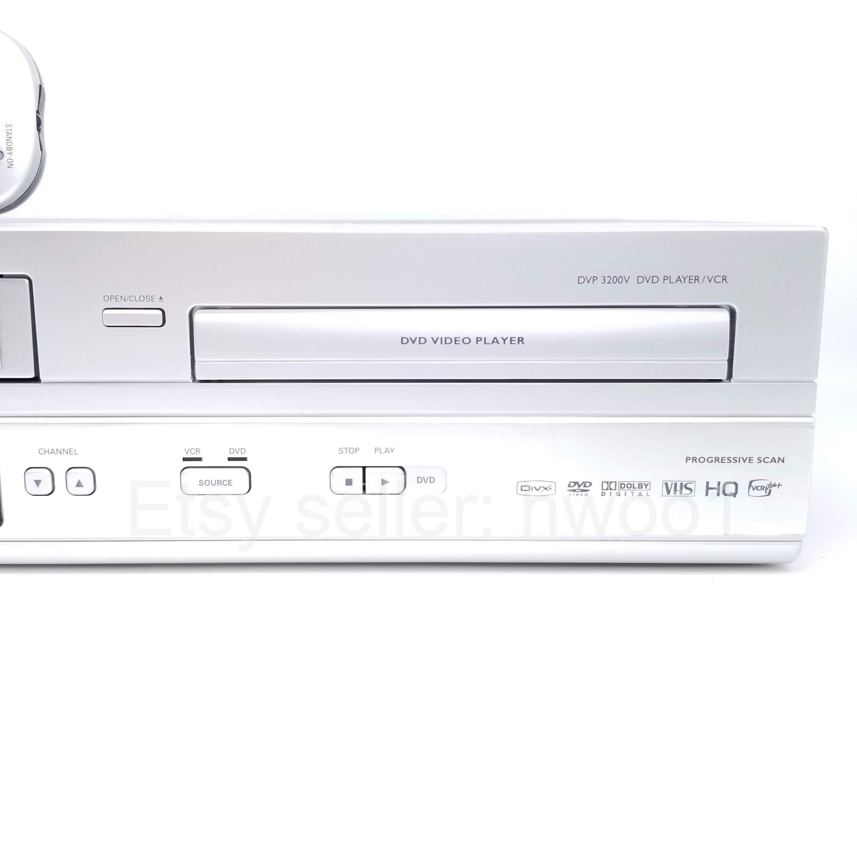 Philips DVD VCR Combo DVP3200V W/ Remote, Tested, Lens & Video Heads ...