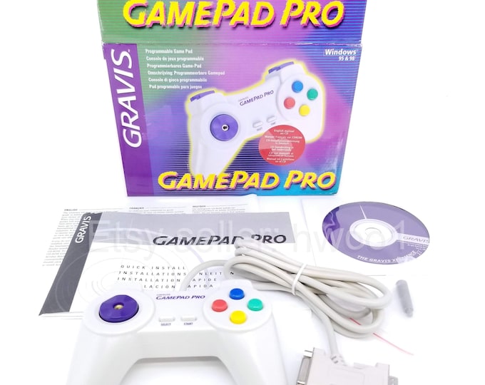 Gravis G42021 (42021) Gamepad PC Game Controller in Box W/ CD, Manual ...