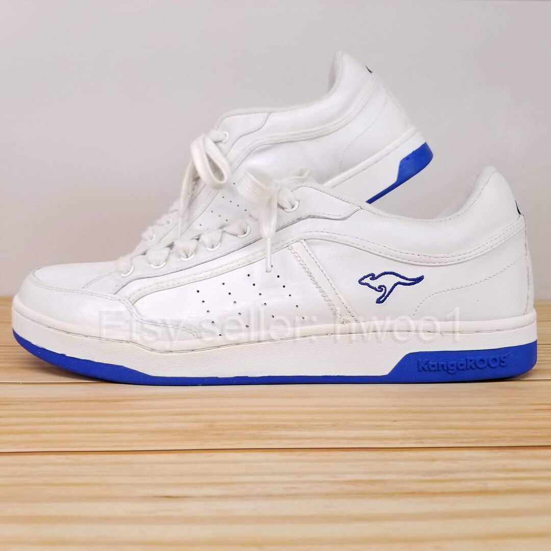 Kangaroos White Leather Shoes Match Mens Size 12 W/ Pockets Vintage ...