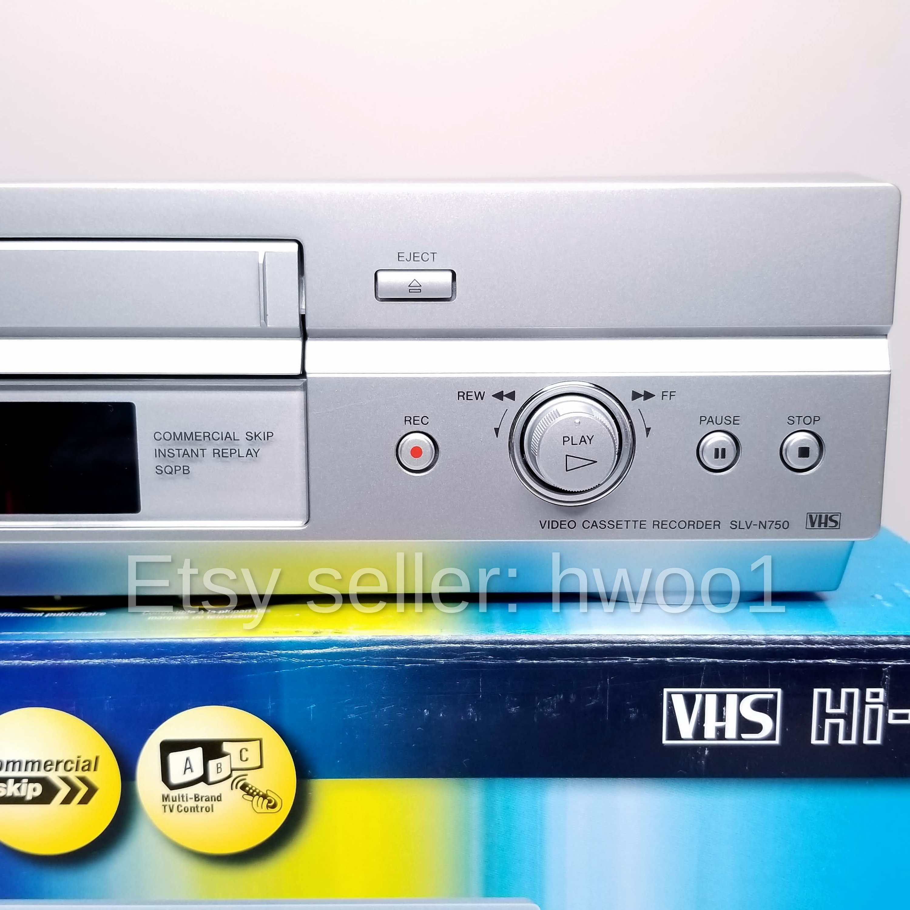 Sony VCR SLV-N750 Like New in Box, W/ Remote, Tape, AV Cables, Tested ...
