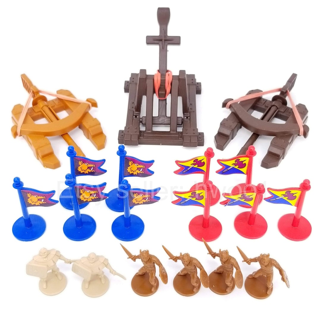 1983 Crossbows & Catapults Parts: Viking and Barbarian Figures, Flags ...