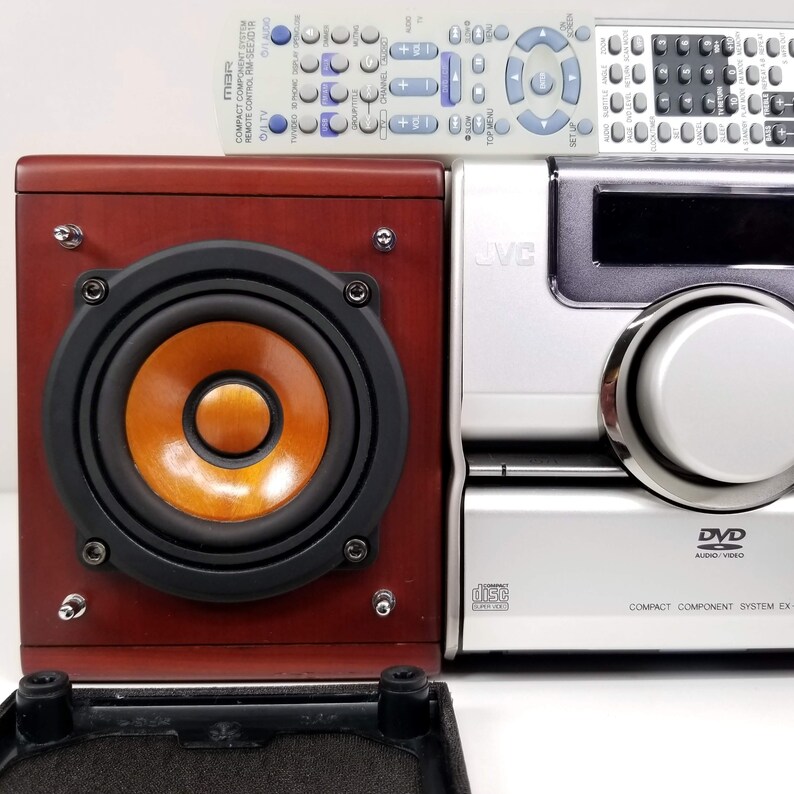 JVC EX-D5 DVD Compact Component System Cd Radio W/ Wood Speakers remote ...