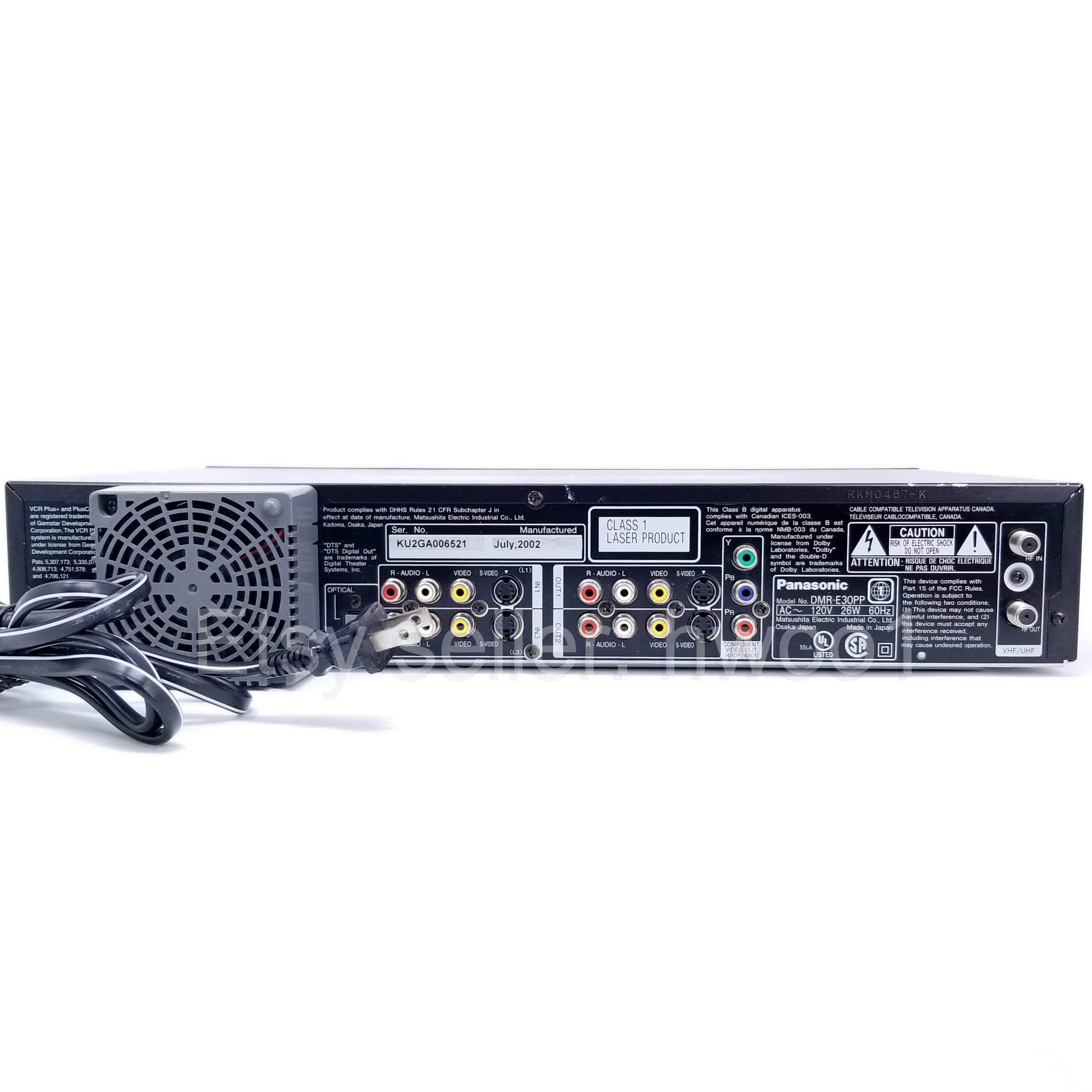 Panasonic DMR-E30 DMR-E30PP DVD Recorder W/ Remote, Cables, Clean ...