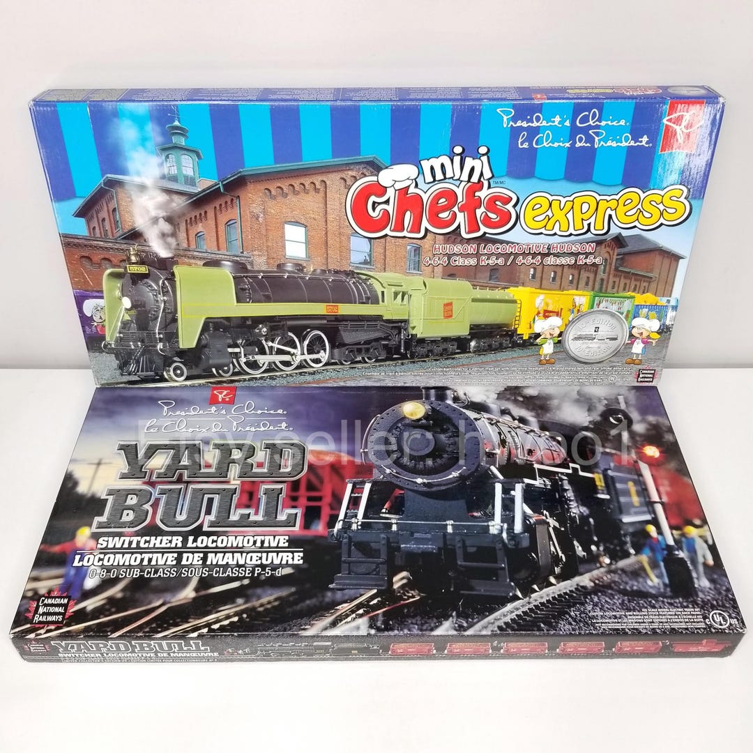 Lot 2 President's Choice Train Railway Sets: Mini Chefs Express + Yard ...