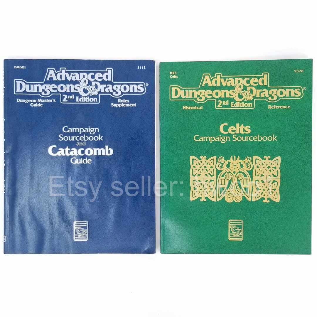 TSR Dnd D&D 2nd Ed. Campaign Sourcebooks Lot: Catacomb Guide | Celts W ...