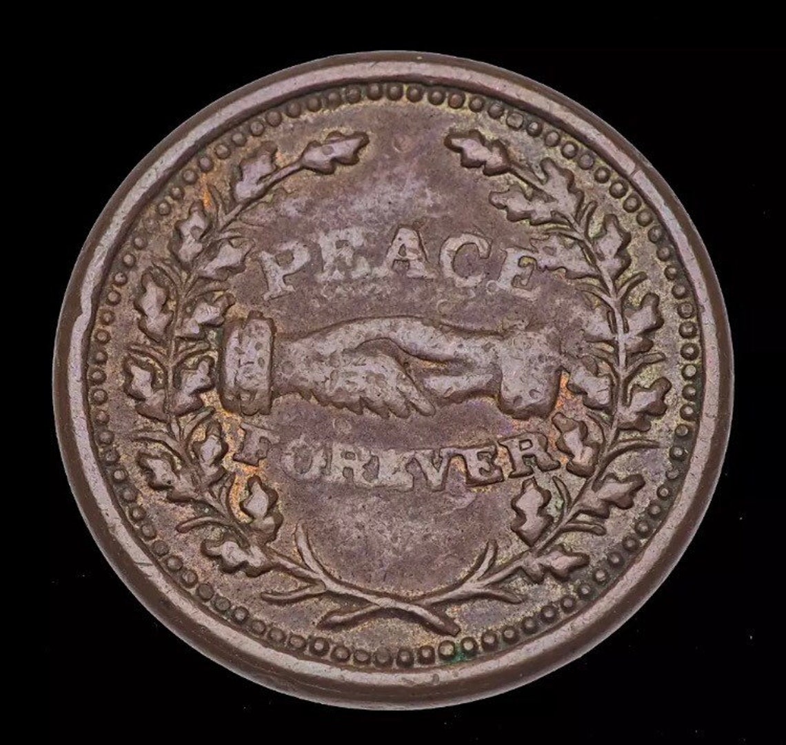 1863 Civil War Token CWT George Washington / Peace Forever, Patriotic ...