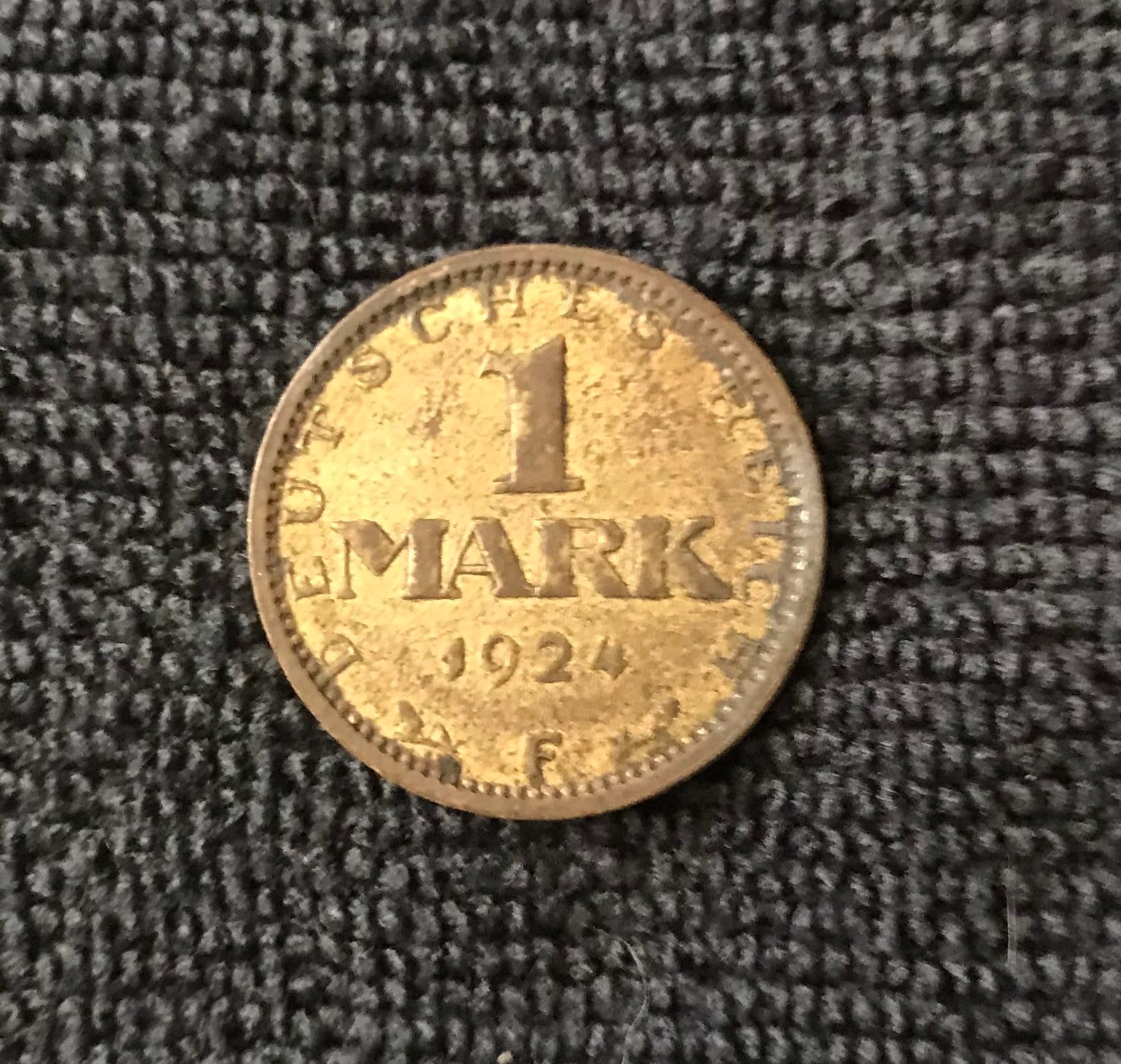 1924 German 1 Mark Coin WWI and WWII Era Interest - Etsy