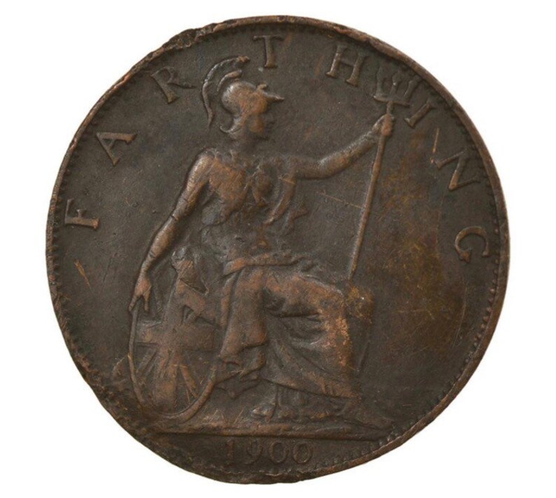 1900 Queen Victoria Farthing Coin, Great Britain, KM:788.2 - Etsy
